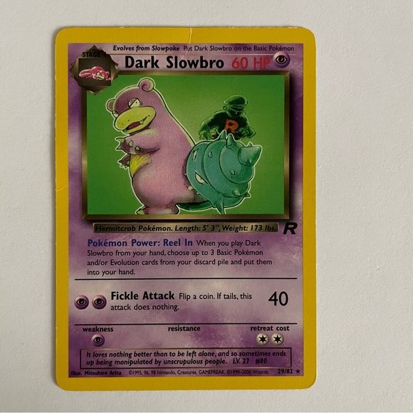 Pokemon | Toys | Pokemon 999200 Vintage Set Dark Slowbro 2982 | Poshmark